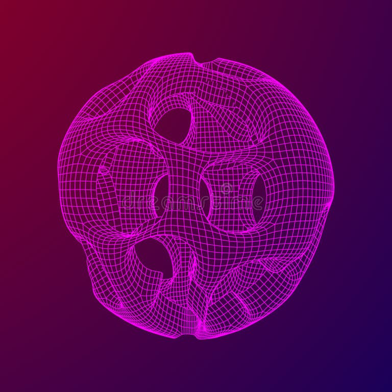 Abstract Vector Wireframe Sphere Stock Vector - Illustration of galaxy ...