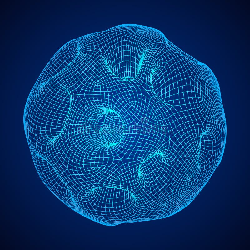 Abstract Vector Wireframe Sphere Stock Vector - Illustration of ...