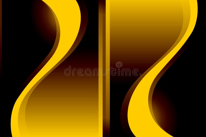 Abstract Vector Yellow Wavy Shaded Background Stock Vector ...