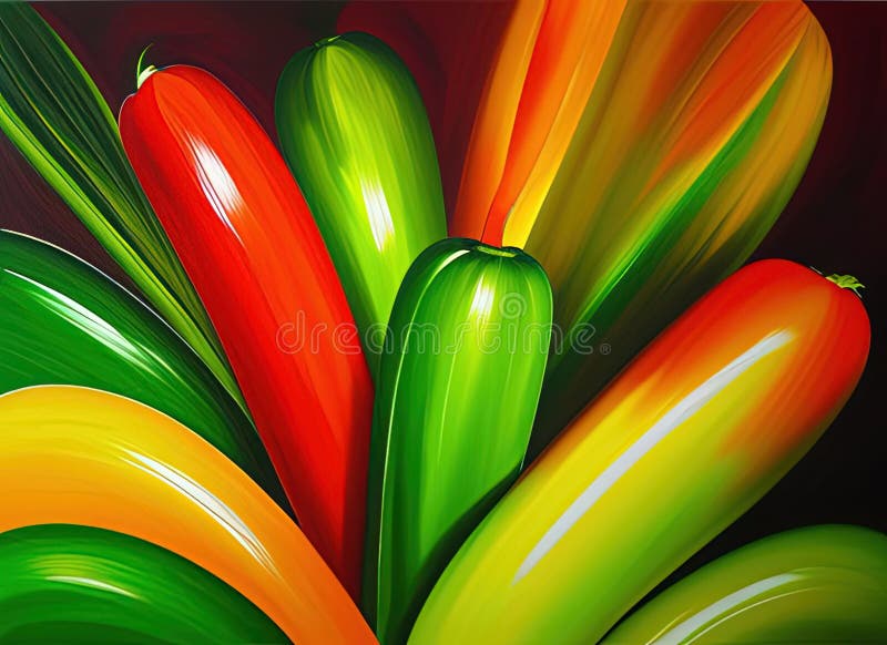 Abstract Vegetables, Illustration. Stock Illustration - Illustration of ...