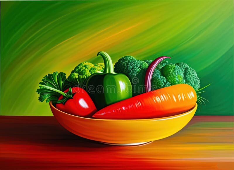 Abstract Vegetables Illustration. Stock Illustration - Illustration of ...