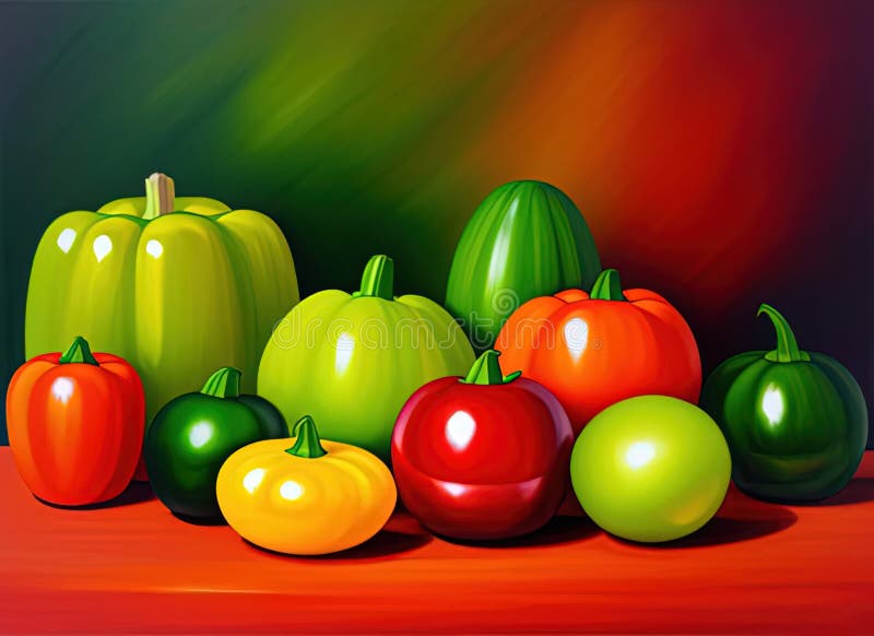 Abstract Vegetables, Illustration. Stock Illustration - Illustration of ...