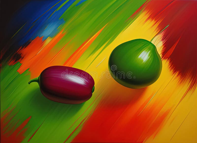 Abstract Vegetables, Illustration. Stock Illustration - Illustration of ...