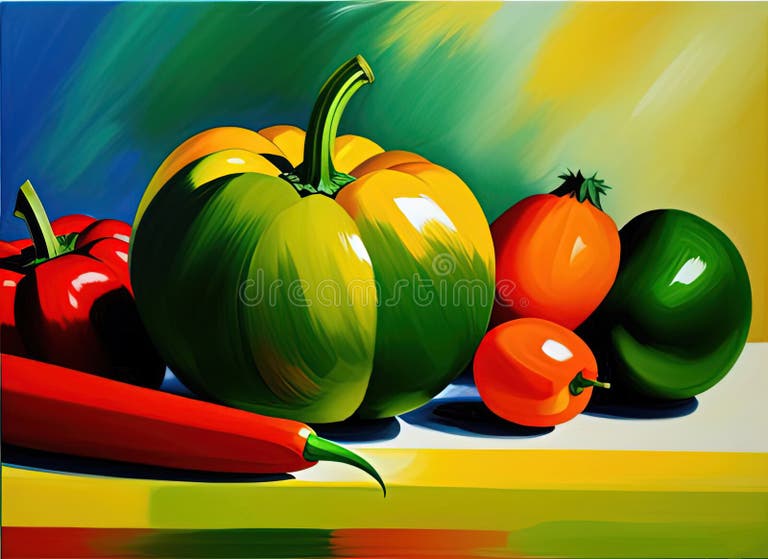Abstract Vegetables Illustration. Stock Illustration - Illustration of ...