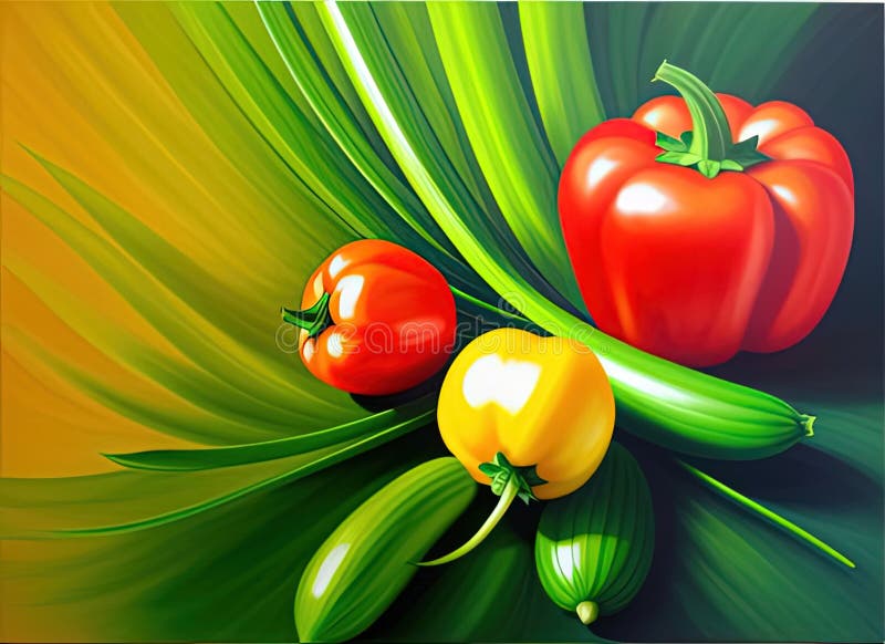 Abstract Vegetables Illustration. Stock Illustration - Illustration of ...
