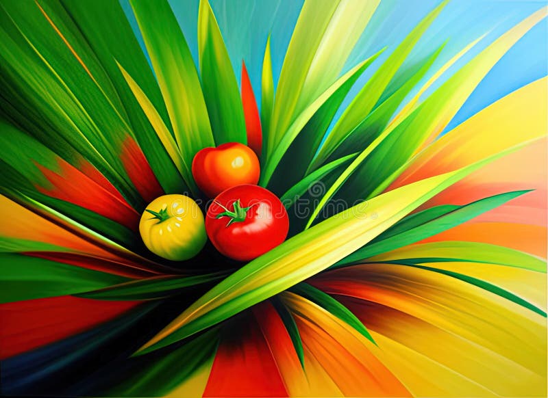 Abstract Vegetables Illustration. Stock Illustration - Illustration of ...
