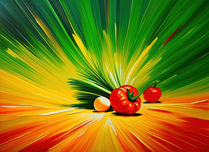 Abstract Vegetables Illustration. Stock Illustration - Illustration of ...