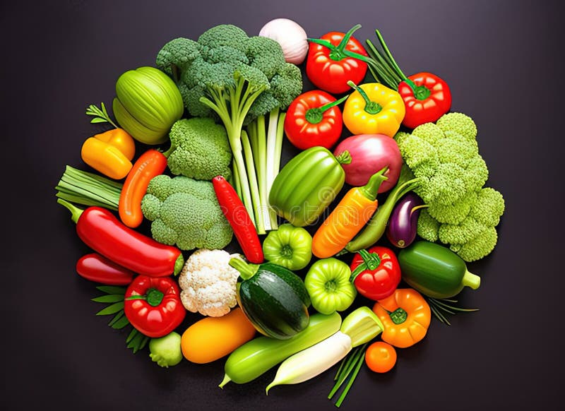 Abstract Vegetables Illustration. Stock Illustration - Illustration of yellow, network: 275002213