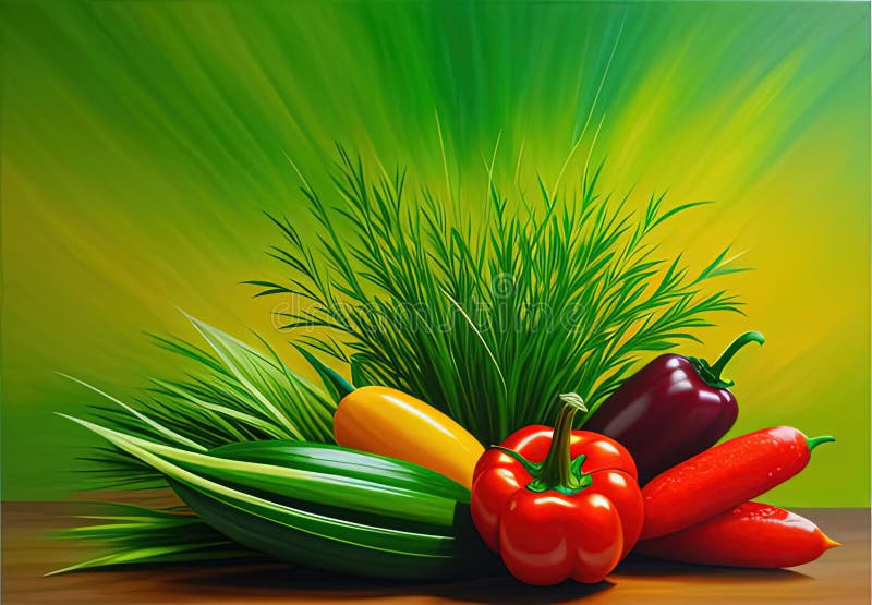 Abstract Vegetables, Illustration. Stock Illustration - Illustration of ...