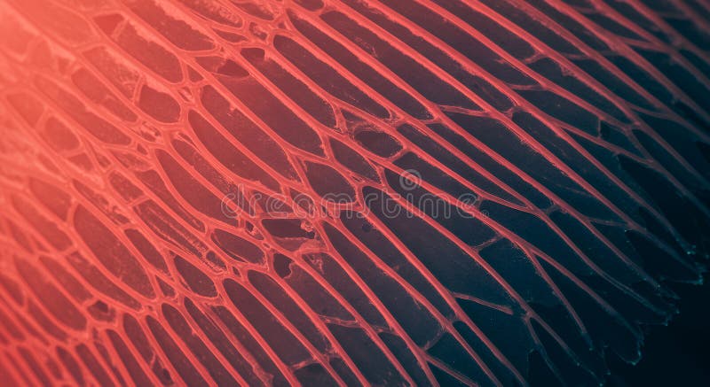 Abstract Vein Structure with Red Gradient Light for Science or Design ...