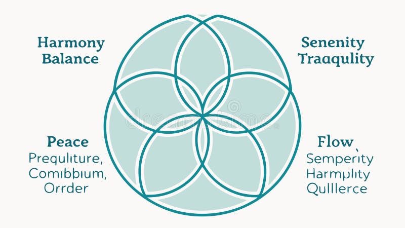 Abstract Venn Diagram for Harmony, Peace, and Flow, Vector Design ...
