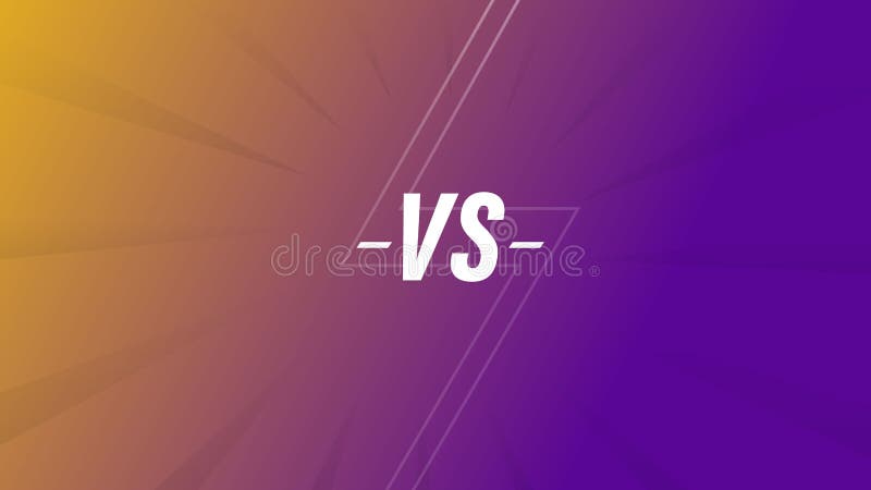 Abstract Versus Vs Background Design with Minimalist Comic Style Stock ...