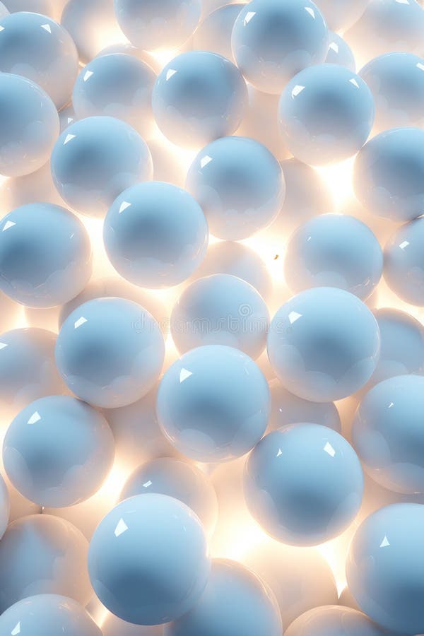 Abstract Vertical Background, White Smooth Balls. Background for the ...