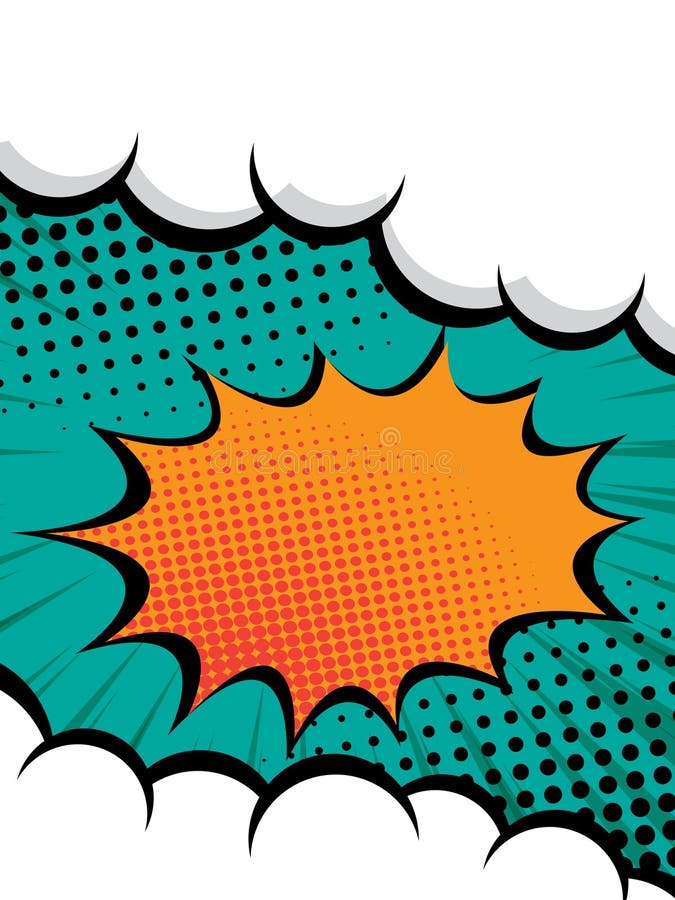 Two Vertical Comic Pages Style Banner Design Stock Vector ...