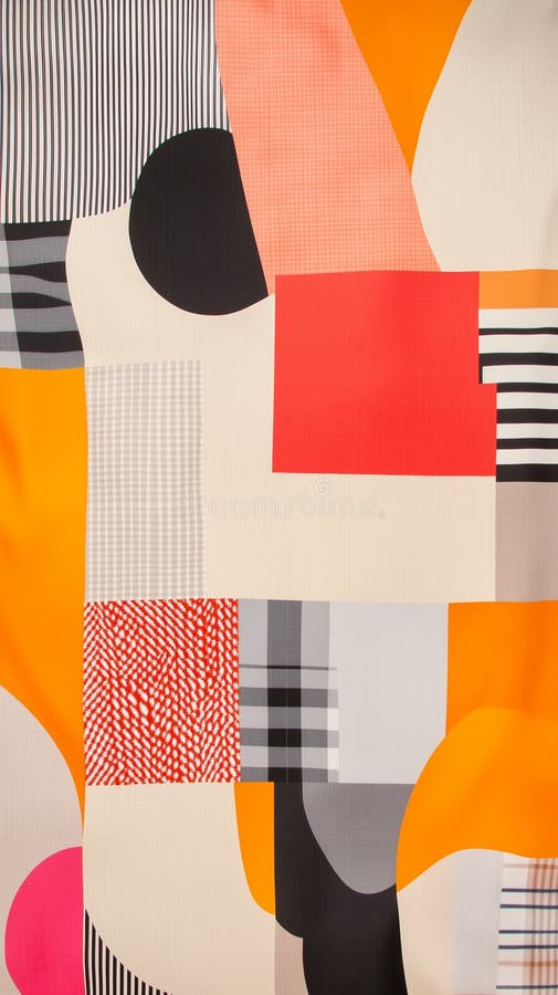 Abstract Vertical Composition with Combined Plaid Pattern Textures ...