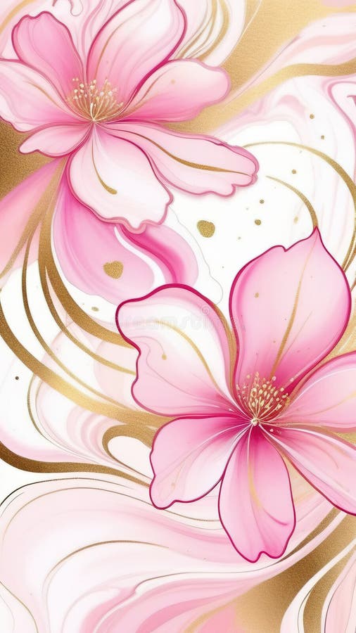 Abstract Vertical Floral Background. Stock Illustration - Illustration ...