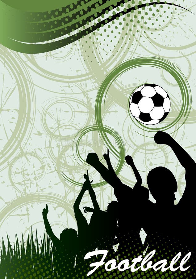 Vertical football poster stock vector. Illustration of sign - 60338111