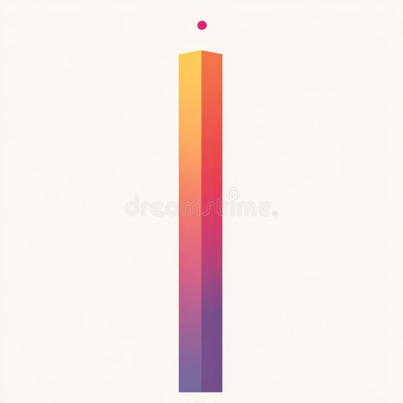 Gradient Column with Dot Element in Vibrant Sunset Tones Stock Photo ...
