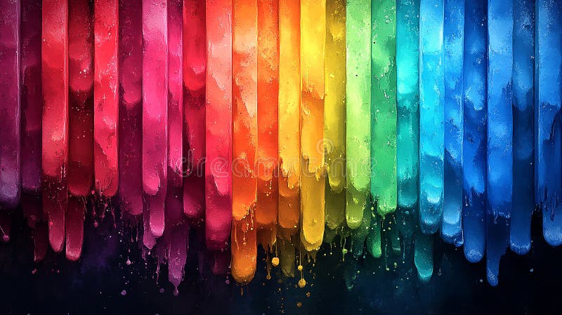 Abstract Vertical Light Beams with Glittering Rainbow Gradient Effect ...