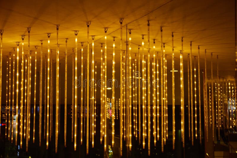 Abstract Vertical Light Bulbs Stick Stock Image - Image of festival ...