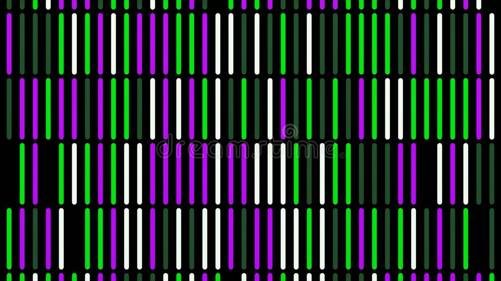 Abstract Vertical Parallel Rows of Line Segments Moving Intermittently ...