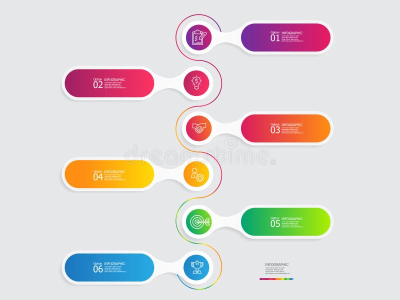 Abstract Vertical Steps Timeline Infographic Element Report Background ...