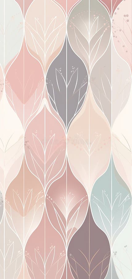 Abstract Vertical Wall Art with Organic Geometric Pattern. Generative ...