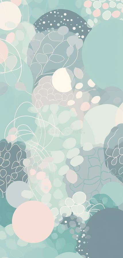 Abstract Vertical Wall Art with Organic Geometric Pattern. Generative ...