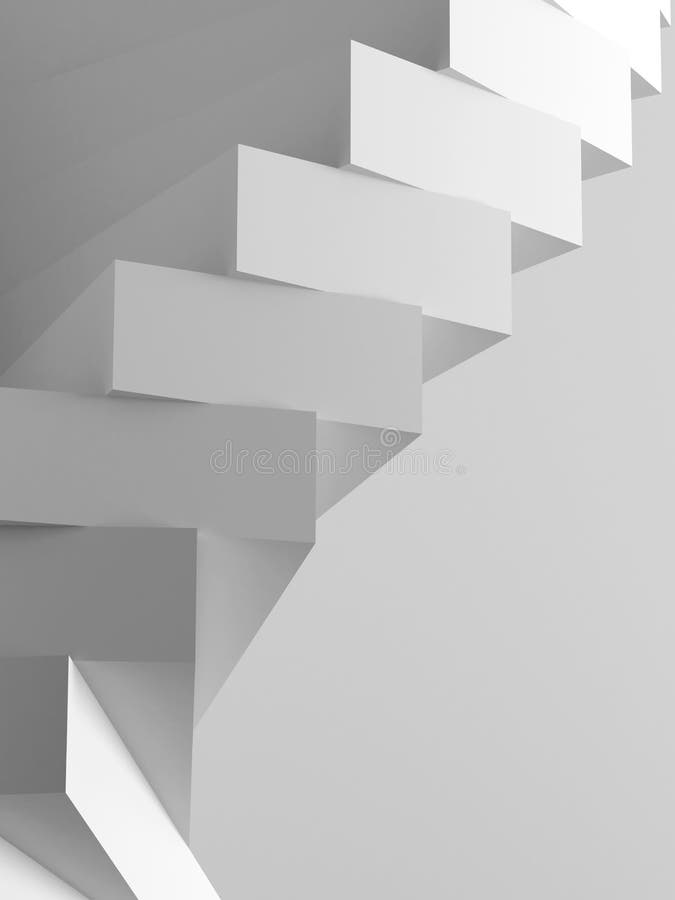 Abstract Vertical White Geometric Background, 3d Stock Illustration ...
