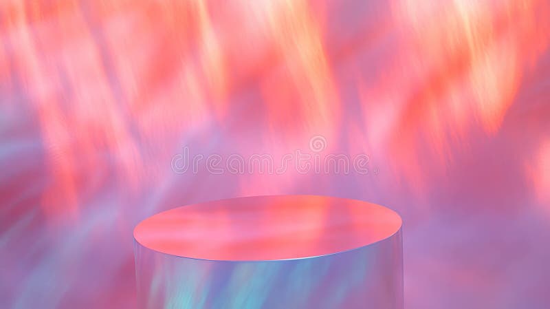 Abstract Vibrant Background with Cylindrical Podium for Creative Design ...