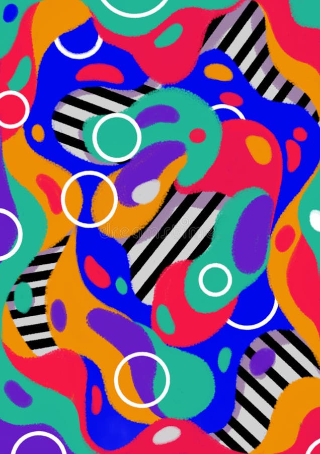 Abstract Vibrant Color Pattern Design. Modern Art of Abstract ...