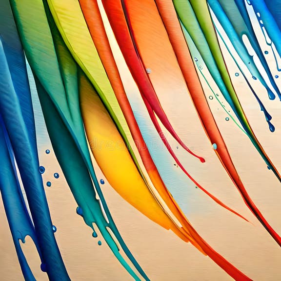 Abstract Vibrant Color Splashes - Ai Generated Image Stock Illustration ...