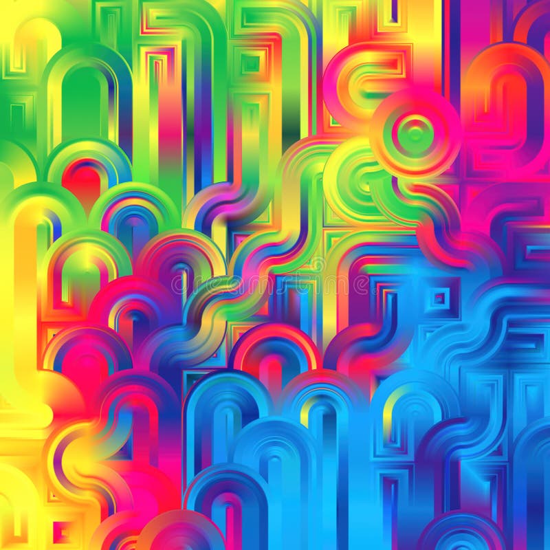 Abstract Vibrant Colors Pattern Background Design Stock Illustration ...
