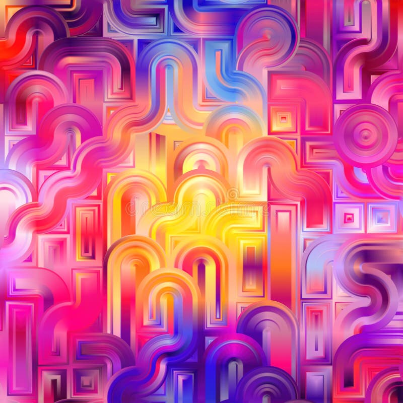 Abstract Vibrant Colors Pattern Background Design Stock Illustration ...