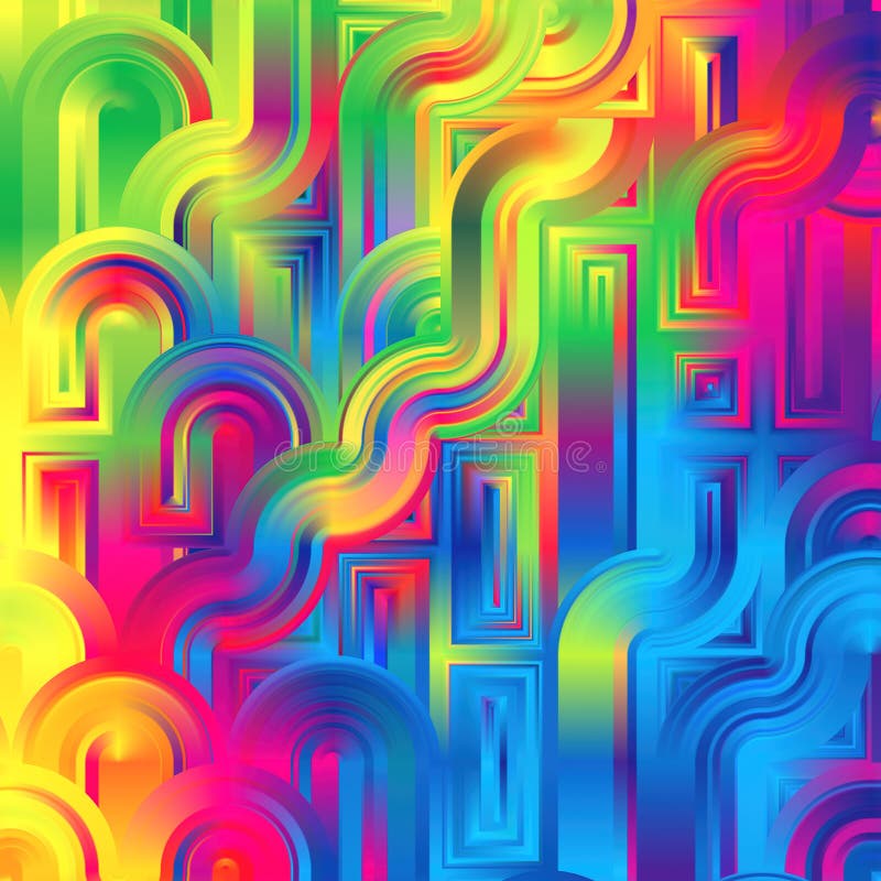 Abstract Vibrant Colors Pattern Background Design Stock Illustration ...