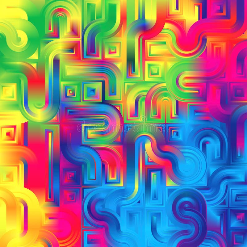 Abstract Vibrant Colors Pattern Background Design Stock Illustration ...