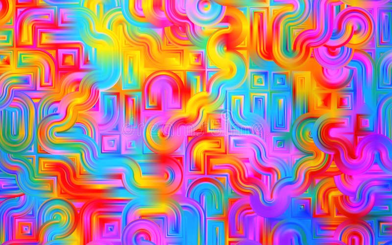 Abstract Vibrant Colors Pattern Background Design Stock Illustration ...