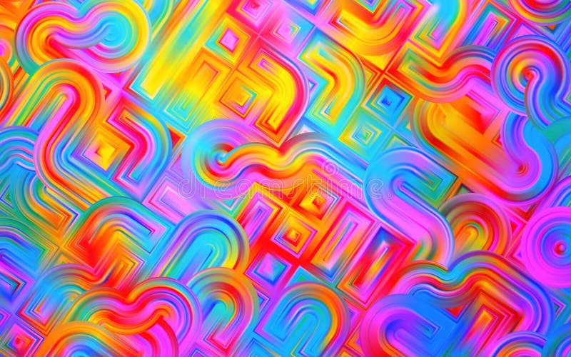 Abstract Vibrant Colors Pattern Background Design Stock Illustration ...