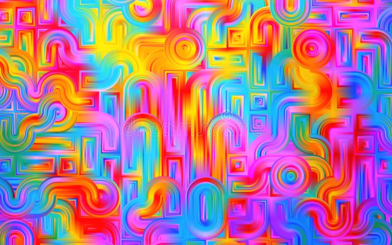 Abstract Vibrant Colors Pattern Background Design Stock Illustration ...