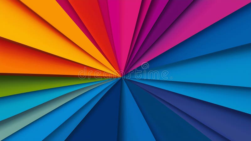 Abstract Vibrant and Dynamic Explosion of Color, Radiating Outwards in ...