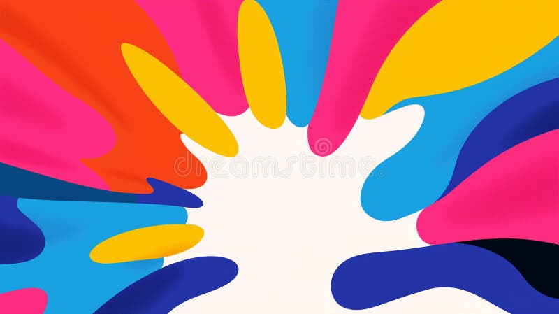 Abstract Vibrant and Dynamic Explosion of Color, Radiating Outwards in ...