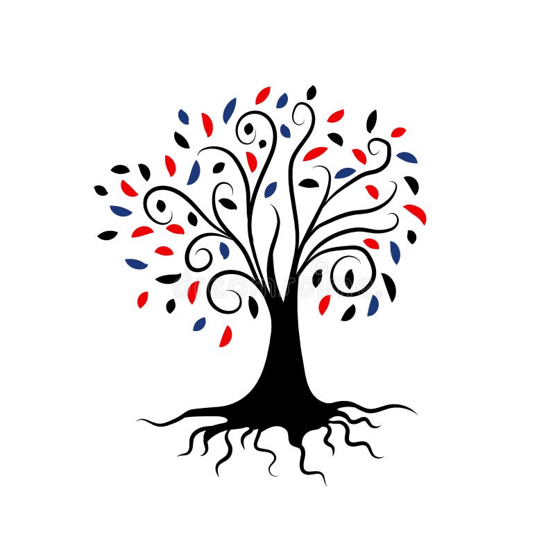 Elegant Tree Illustration Vector Stock Vector - Illustration of elegant ...