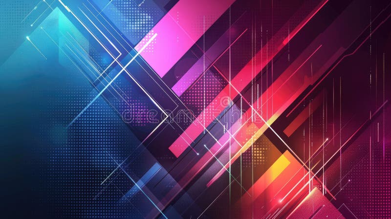 Abstract Vibrant Geometric Shapes Express Seamless Pattern Style ...