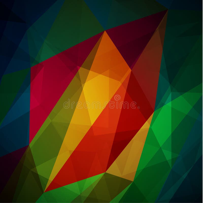 Abstract Vibrant Geometric Triangles Background Stock Vector ...