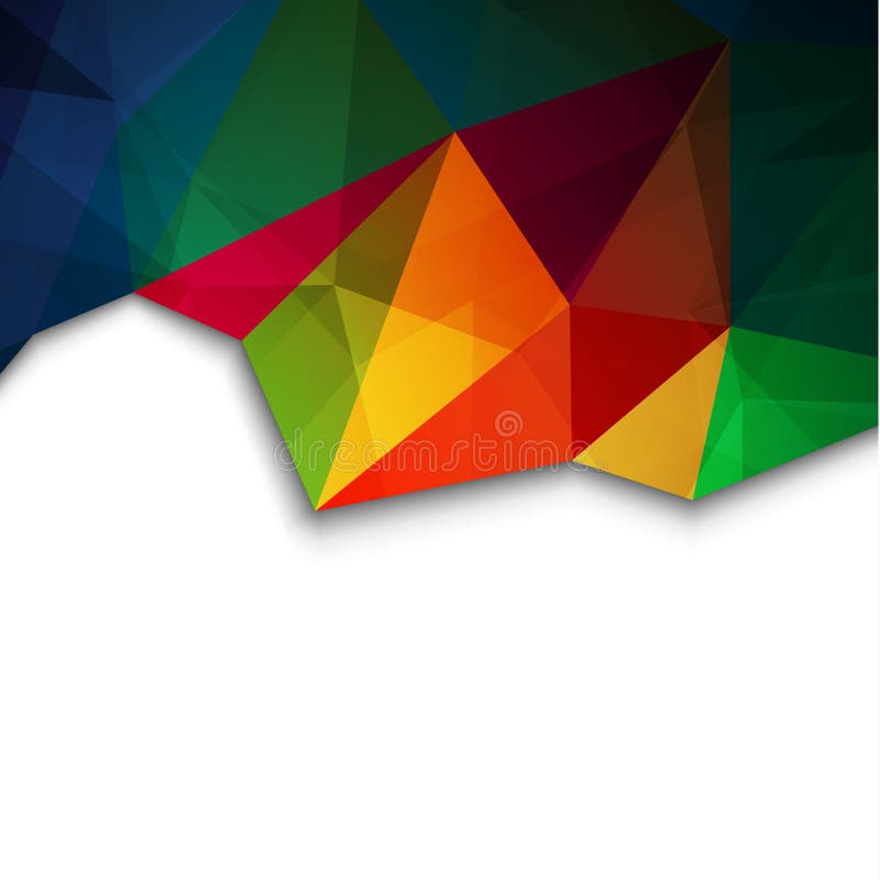 Abstract Vibrant Geometric Triangles Background Stock Vector ...