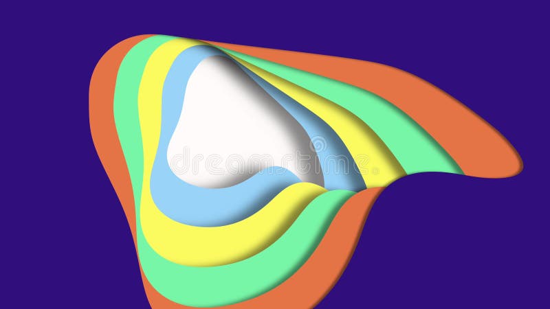 Vibrant Abstract Shape a Playful Blend of Color and Form Stock Video ...