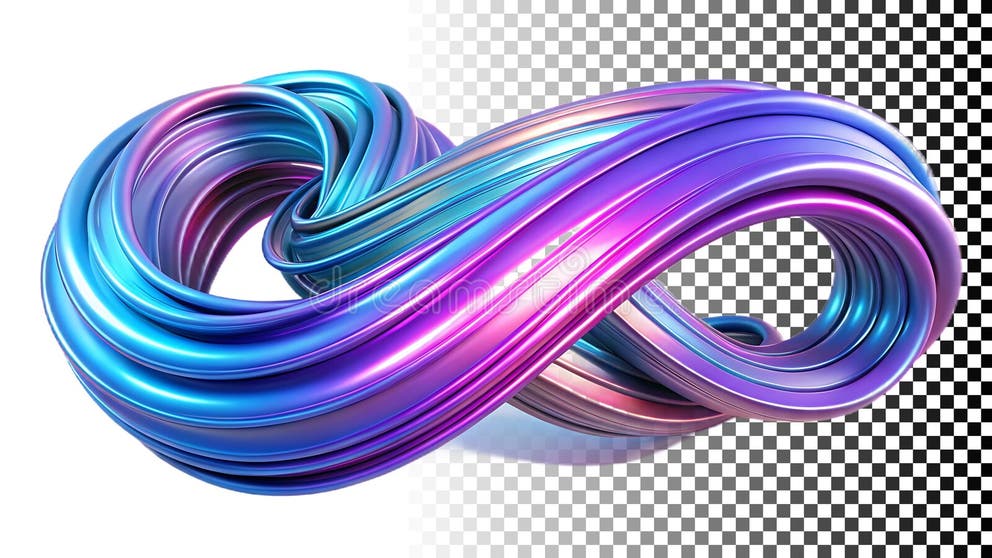 Abstract Vibrant Infinity Loop Shape Dynamic Artistic Design Element ...