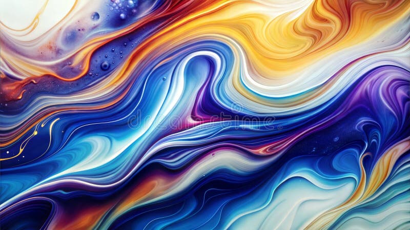 Abstract Vibrant Liquid Color Flow Background Stock Illustration ...