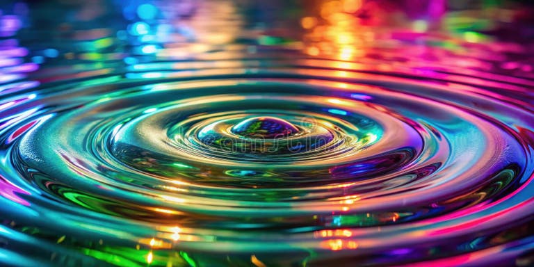 Abstract Vibrant Liquid Ripple Pattern with Iridescent Colors ...