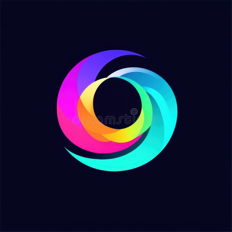 Circular Neon Swirl Pattern Logo Stock Illustrations – 161 Circular ...